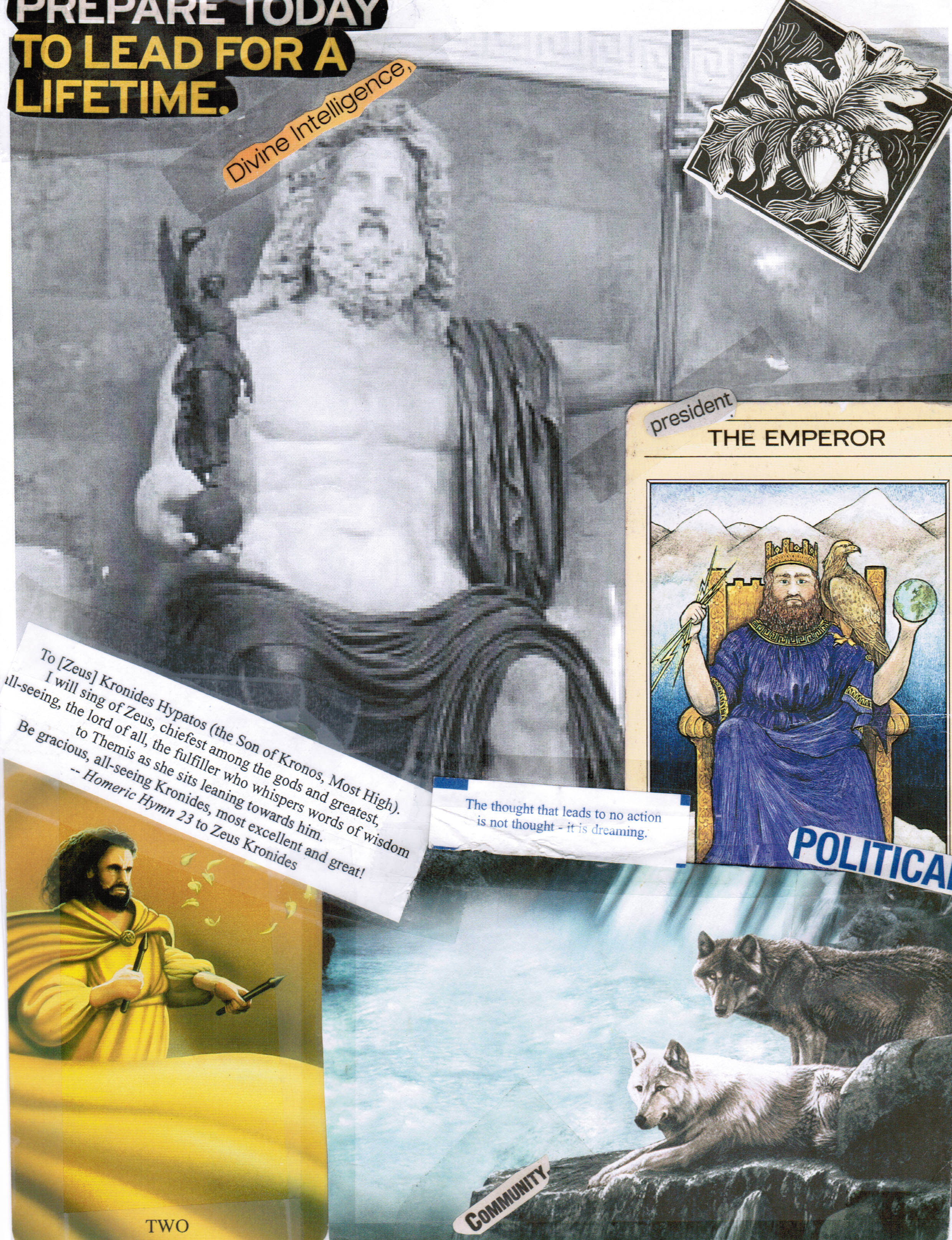 Collage Art: Zeus – Temple of Athena the Savior